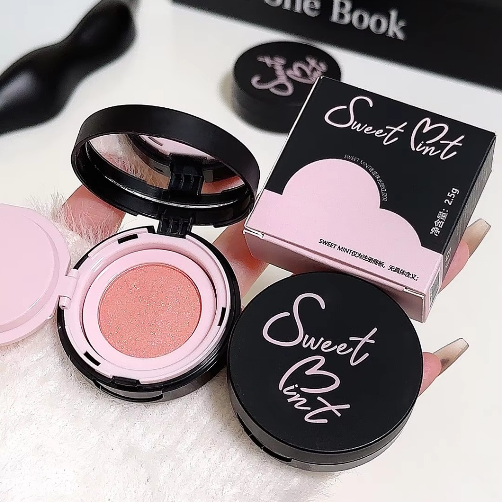 Sweet Mint Bang Pearl Blush Monochrome Glitter Cheek Natural Brighten ...
