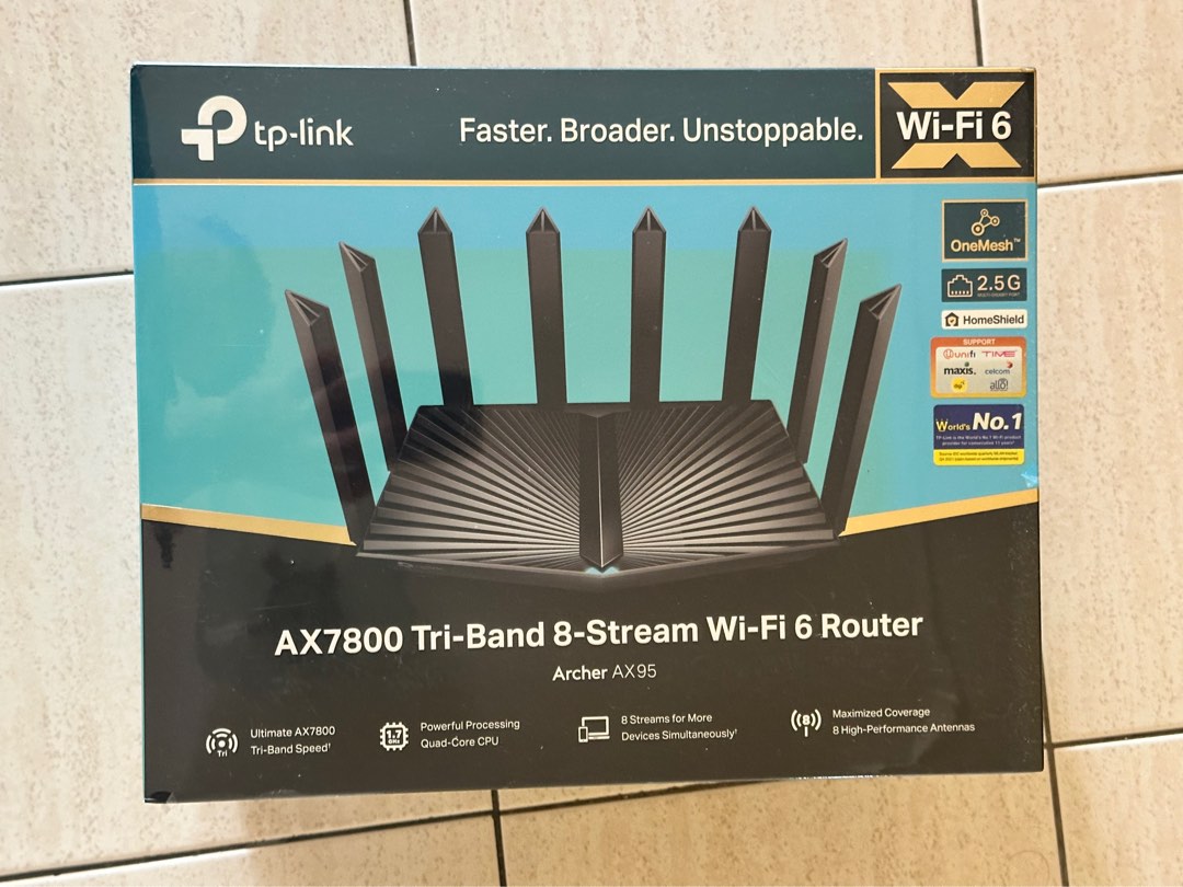 TP-Link AX7800 AX95 wifi 6E router, Computers & Tech, Parts ...