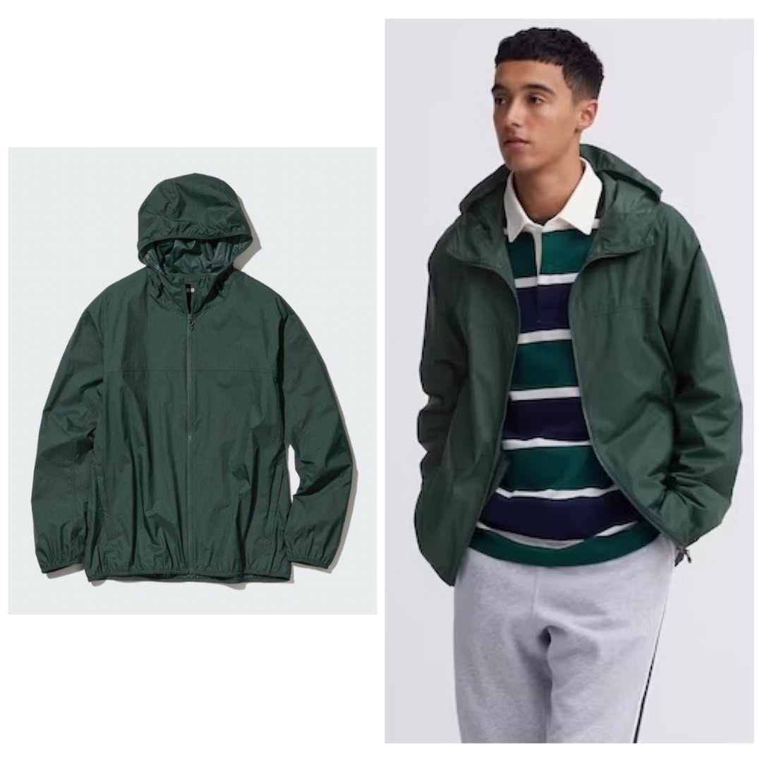 Uniqlo uv protection jacket pine / running jacket / jaket olahraga / uv ...