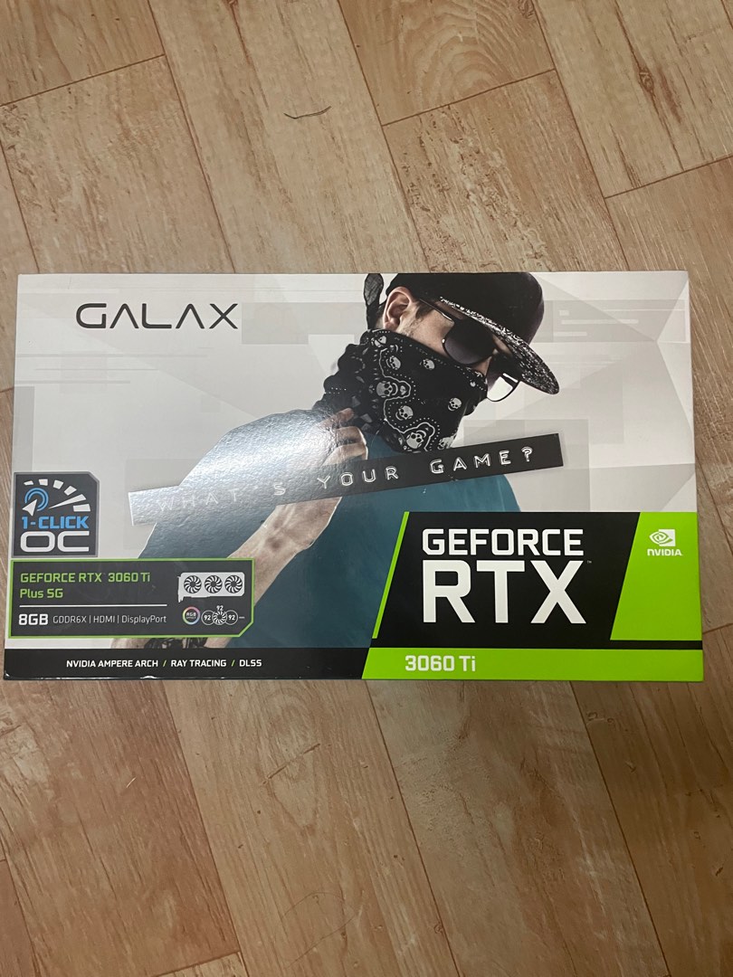 [USED] GALAX RTX 3060 Ti 8GB GDDR6X 1-Click OC 3-FAN - Full Set With ...