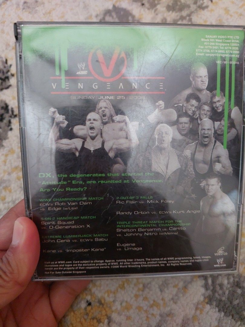Vcd wwe dx vengeance 2002, Hobbies & Toys, Music & Media, CDs & DVDs on ...