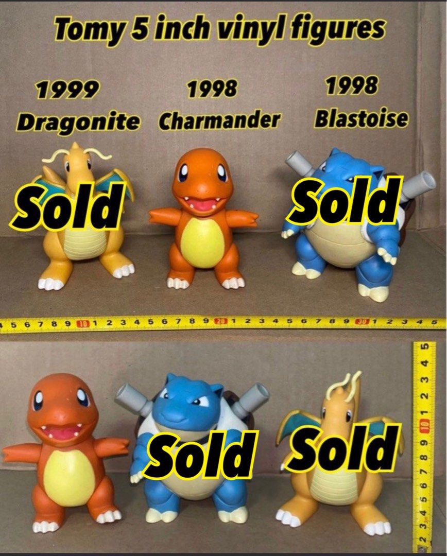 Vintage Tomy Vinyl Pokemon figures 1998 Charmander , Hobbies & Toys ...