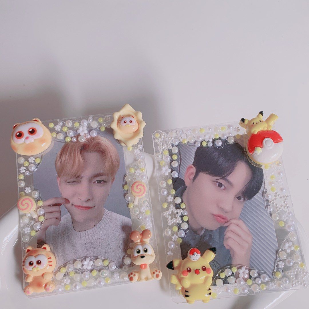 WTS KPOP Decoden Decorated Photocard Toploaders Case Frame Ateez Stray ...