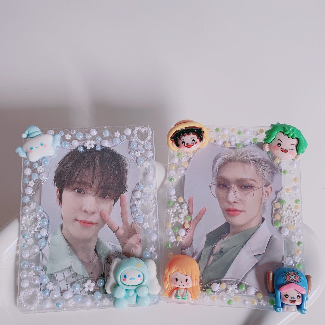 WTS KPOP Decoden Decorated Photocard Toploaders Case Frame Ateez Stray ...