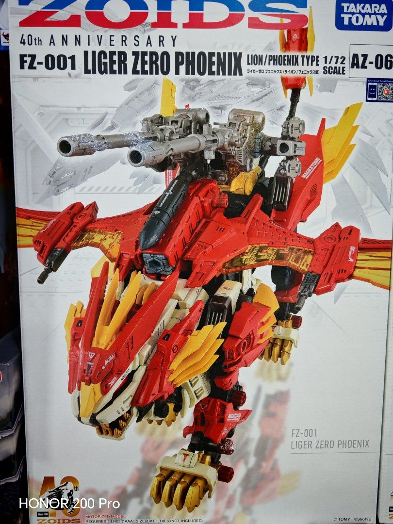 ZOIDS 40th ANNIVERSARY TAKARA TOMY FZ-001 LIGER ZERO PHOENIX LION/PHOENIX TYPE 1/72 SCALE, Video ...