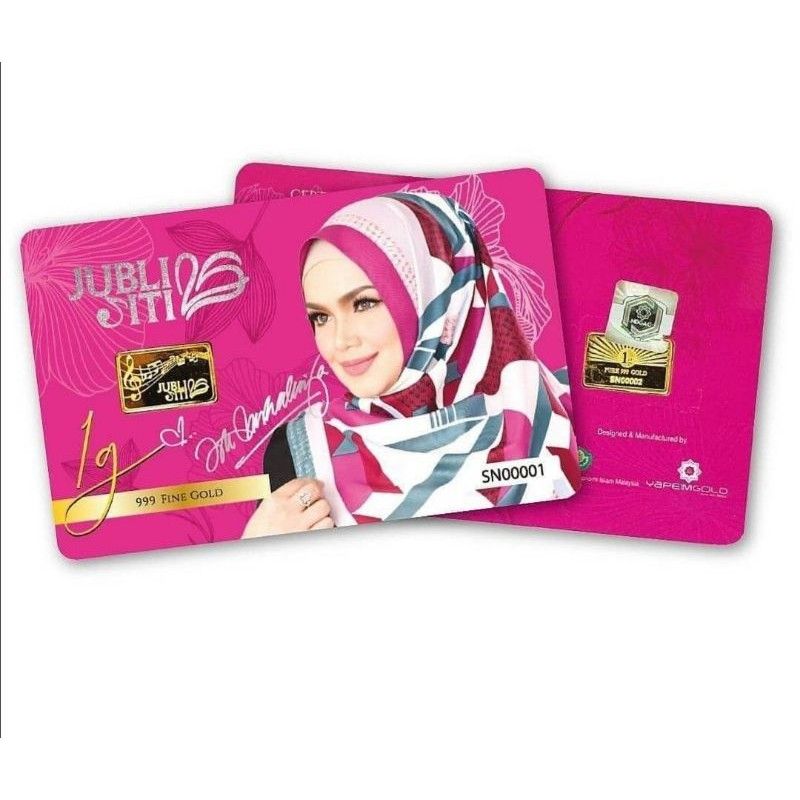 [READY STOCK] 1g Yapeim Gold Jubli Siti 25 Tahun Fine Gold Bar Au 999.9 ...