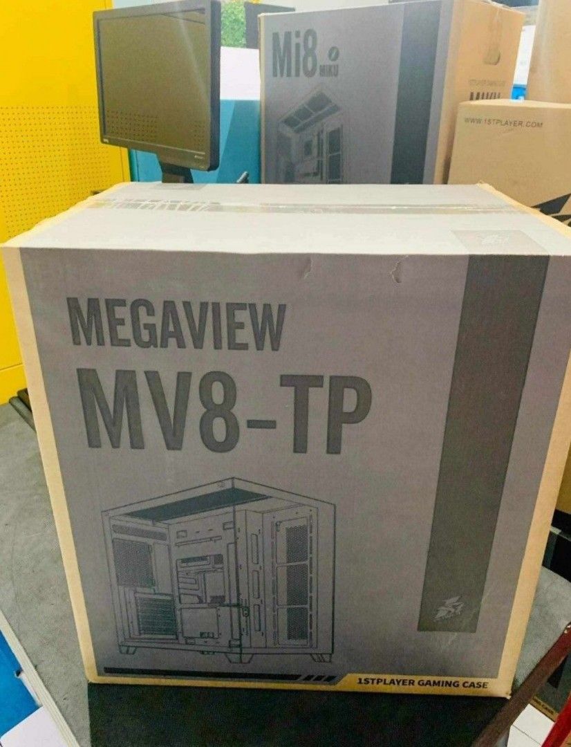 1STPLAYER Megaview MV8-TP ATX Gaming Case Tempered Glass Front Side ...