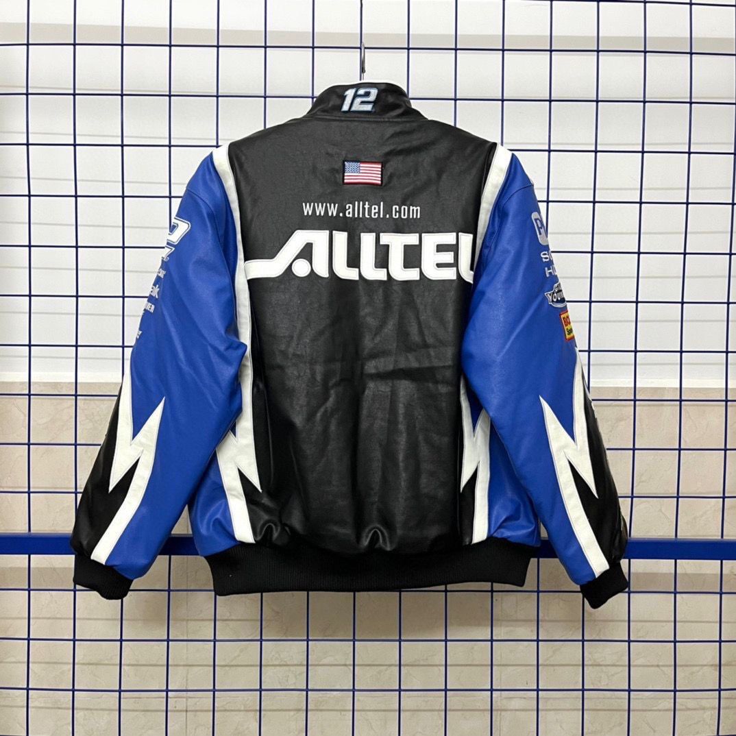 Alltel Vintage Motorcycle Rider Racing Leather Jacket For Unisex-001A ...