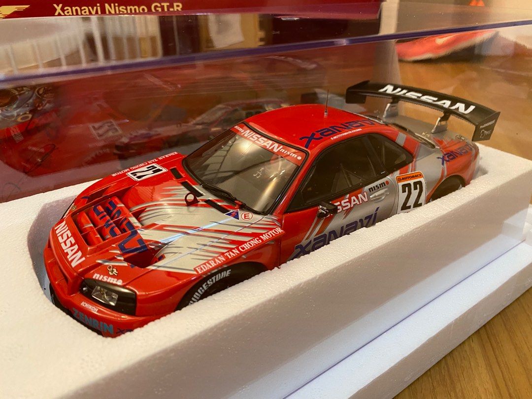 AUTOART NISSAN SKYLINE GT-R R34 JGTC 2002 XANAVI NISMO, Hobbies & Toys, Toys & Games on Carousell
