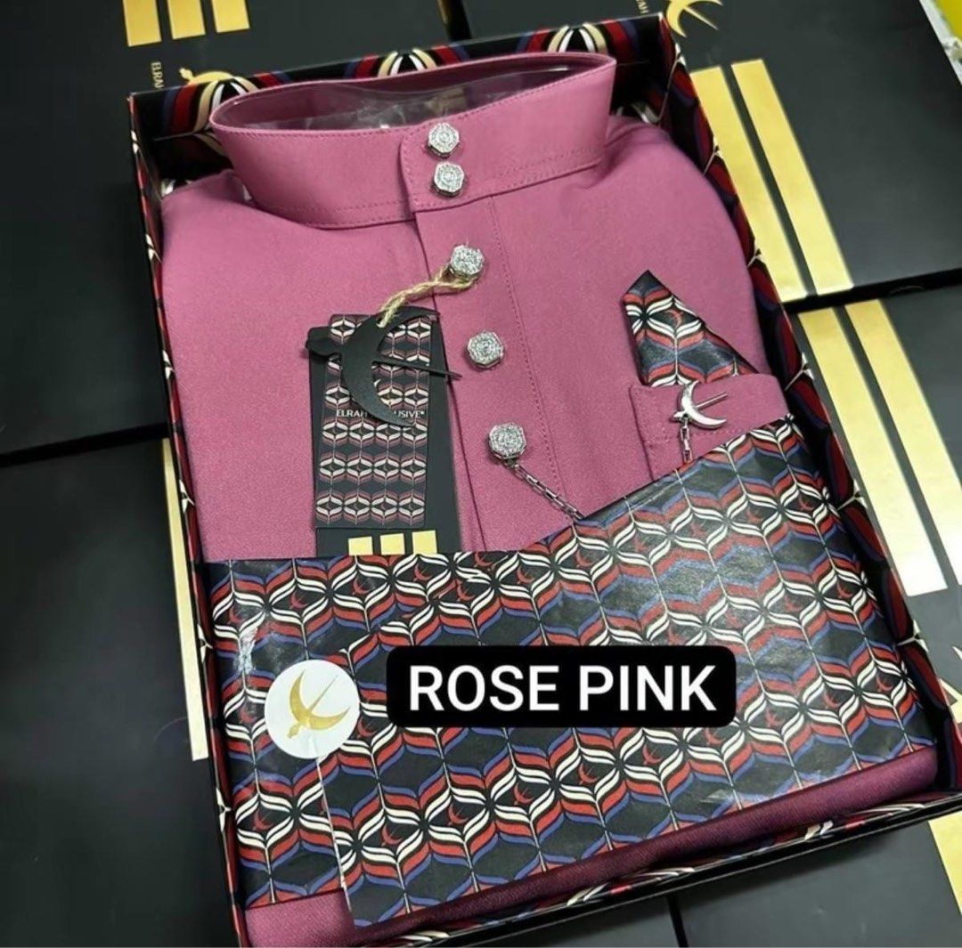 BAJU MELAYU ELRAH EXCLUSIVE ULTIMATE SLIM FIT 2024, Men's Fashion, Tops ...
