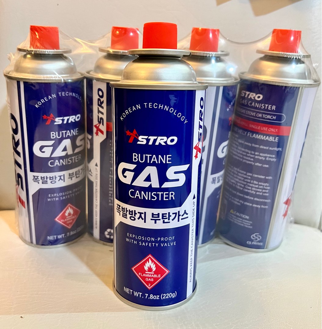 Brand New Astro Butane Gas for portable gas stove 220g x 4pcs/set + 1 ...