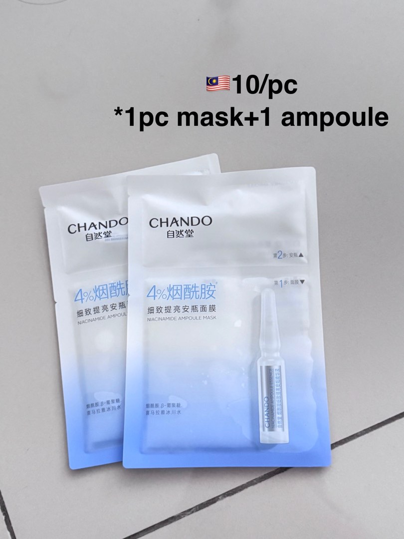 Chando Niacinamide Ampoule Mask, Beauty & Personal Care, Face, Face ...