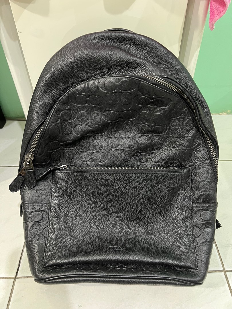 COACH Metropolitan Soft Backpack In Signature Leather, Fesyen Pria, Tas ...