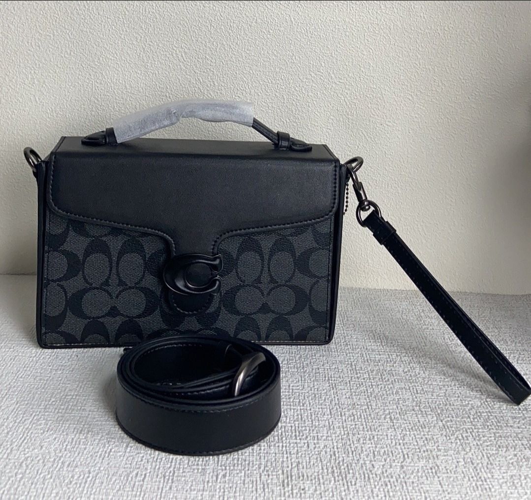 Coach Tabby Box Bag In Signature Canvas CH798 - Black, Luxury, Bags & Wallets on Carousell