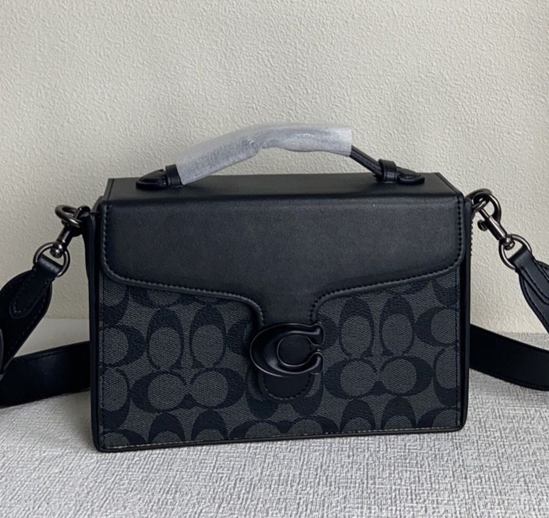 Coach Tabby Box Bag In Signature Canvas CH798 - Black, Luxury, Bags ...