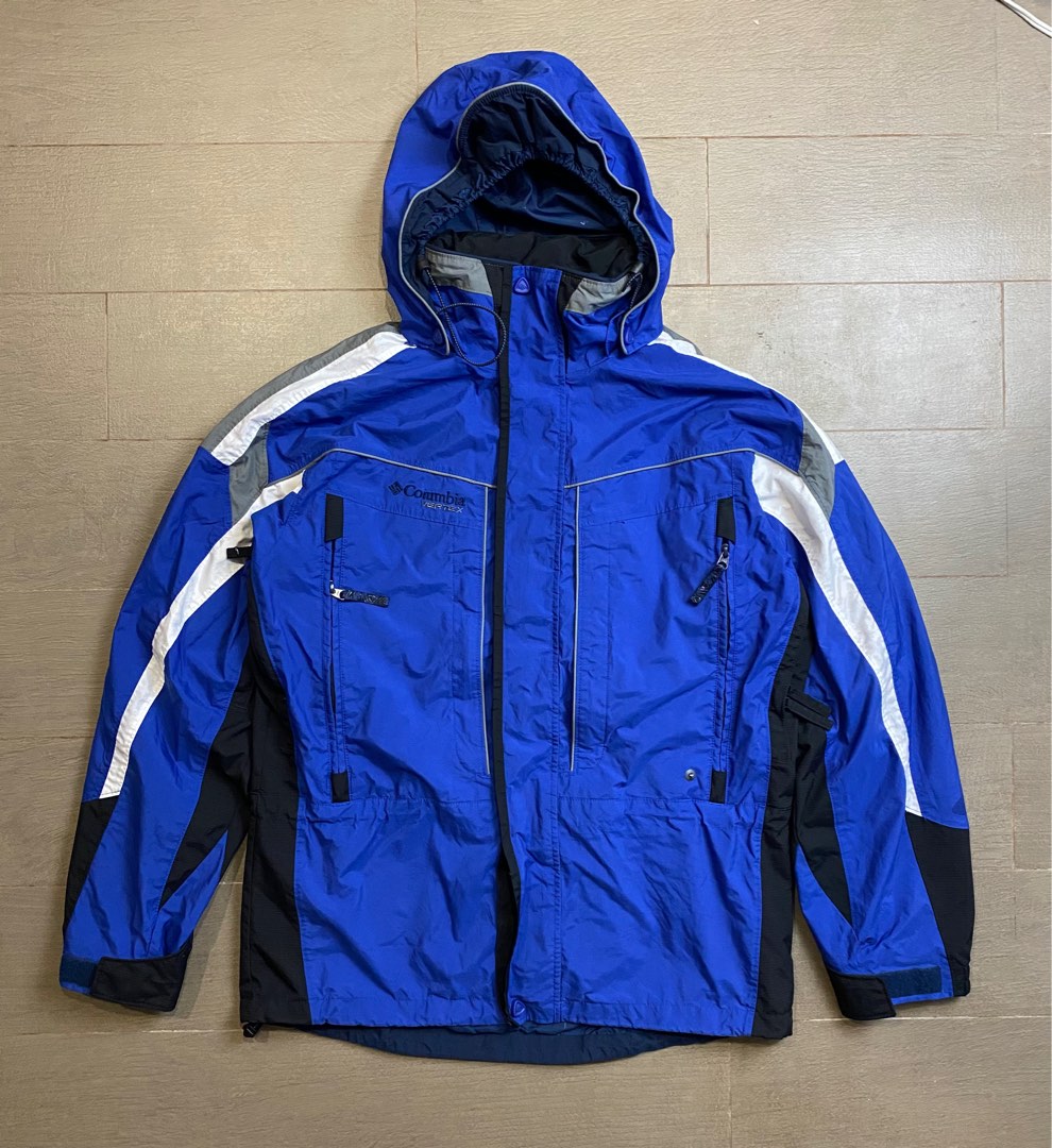 Columbia Vertex Blue Tri-Color Detachable & Packable Hood Jacket, Men's ...