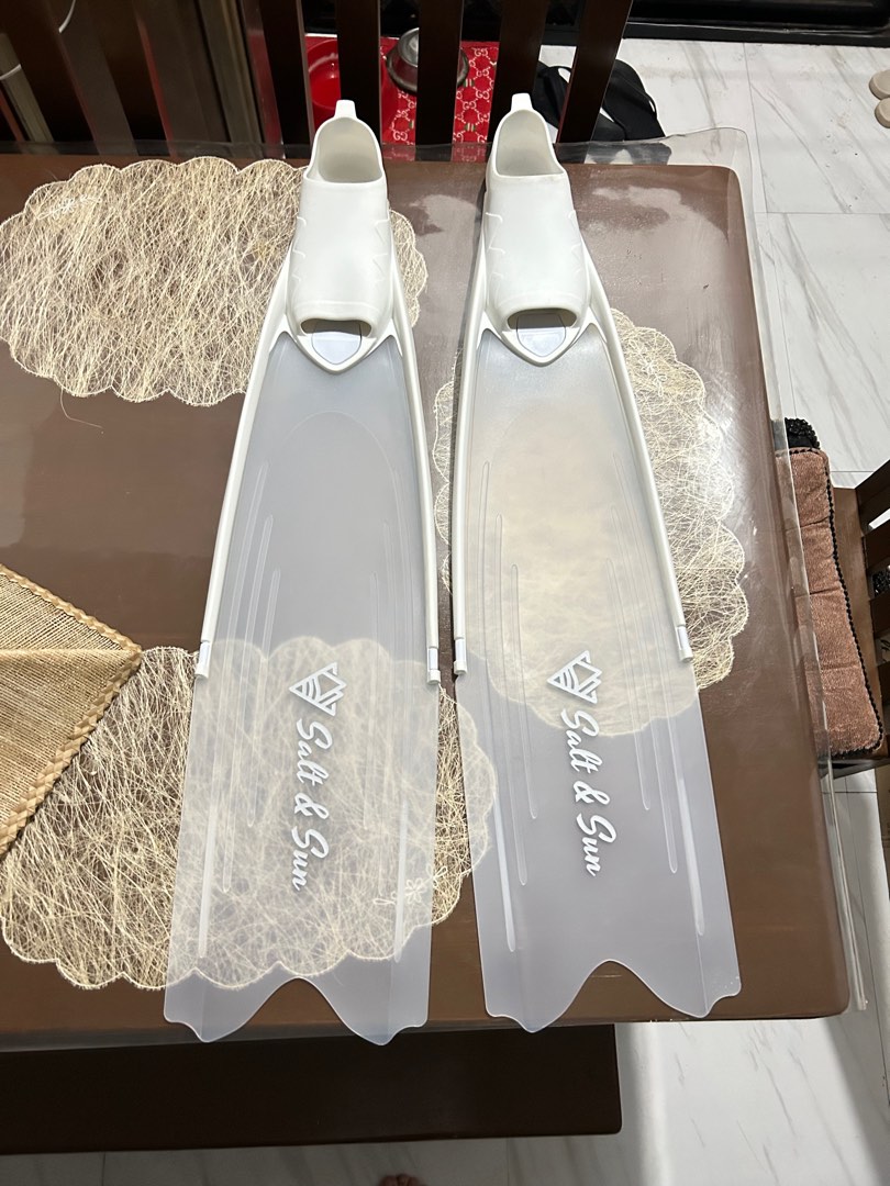 diving fins translucent white, Sports Equipment, Sports & Games, Water ...