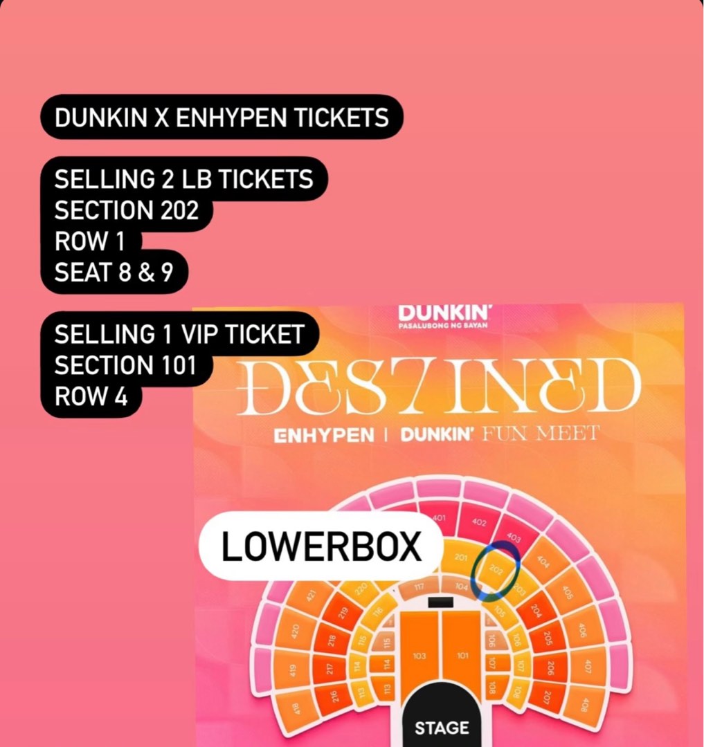 ENHYPEN DUNKIN FANMEET, Tickets & Vouchers, Event Tickets on Carousell