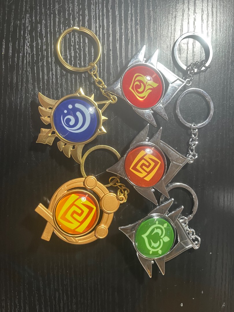 Genshin Impact Vision Keychains Bundle, Hobbies & Toys, Memorabilia ...