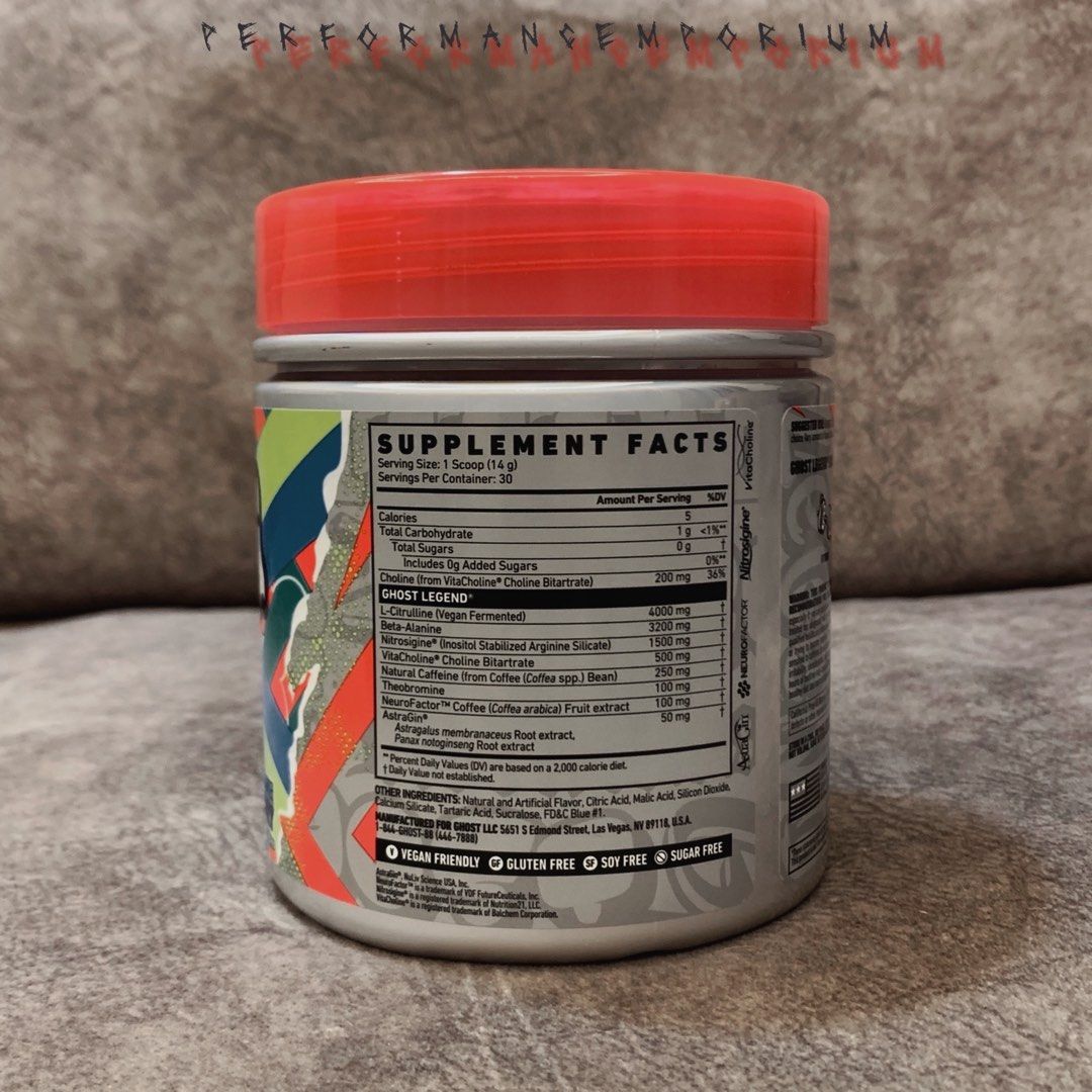 Ghost Legend Pre Workout 30 Serving ( 420 g / 14.8 oz ), Health ...