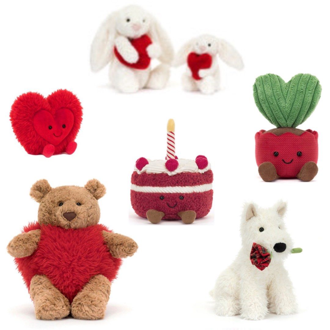 Jellycat Valentine Collection, Hobbies & Toys, Toys & Games on Carousell