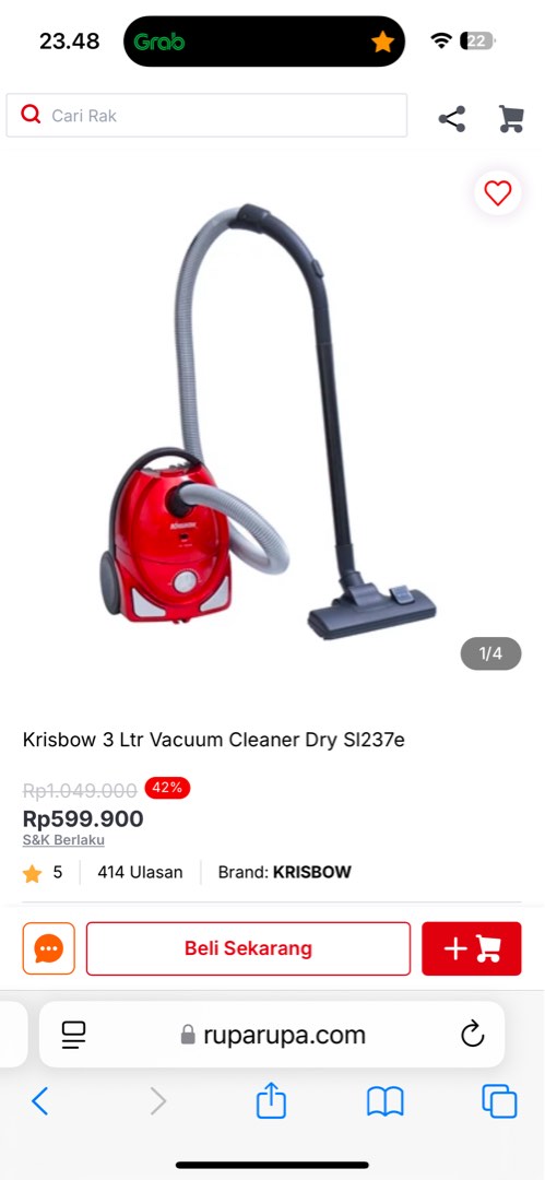 Krisbow vacuum, Perabotan Rumah di Carousell