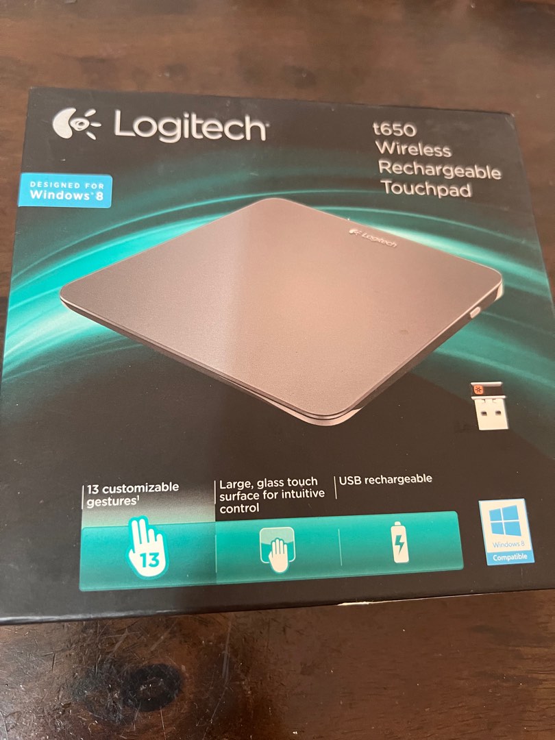 Logitech t650 wireless rechargeable touchpad, Computers & Tech, Parts ...