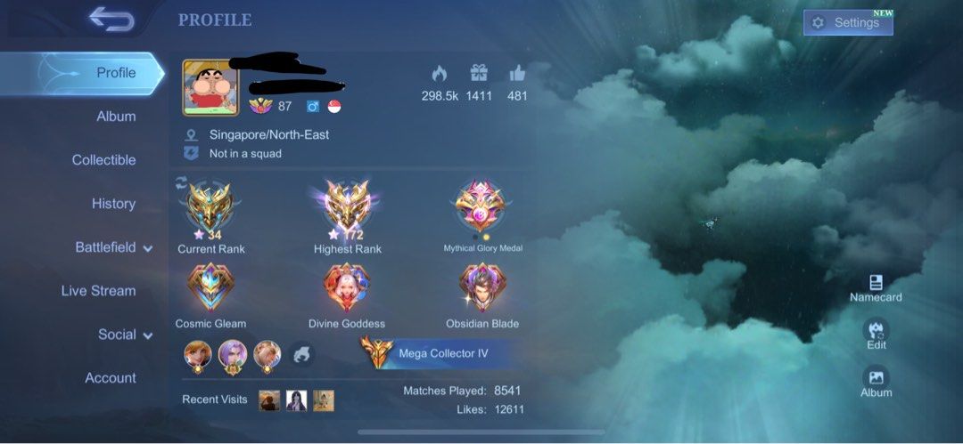 Mobile Legends Account | Stacked | High Winrate/WR | Jungle | Assassin ...