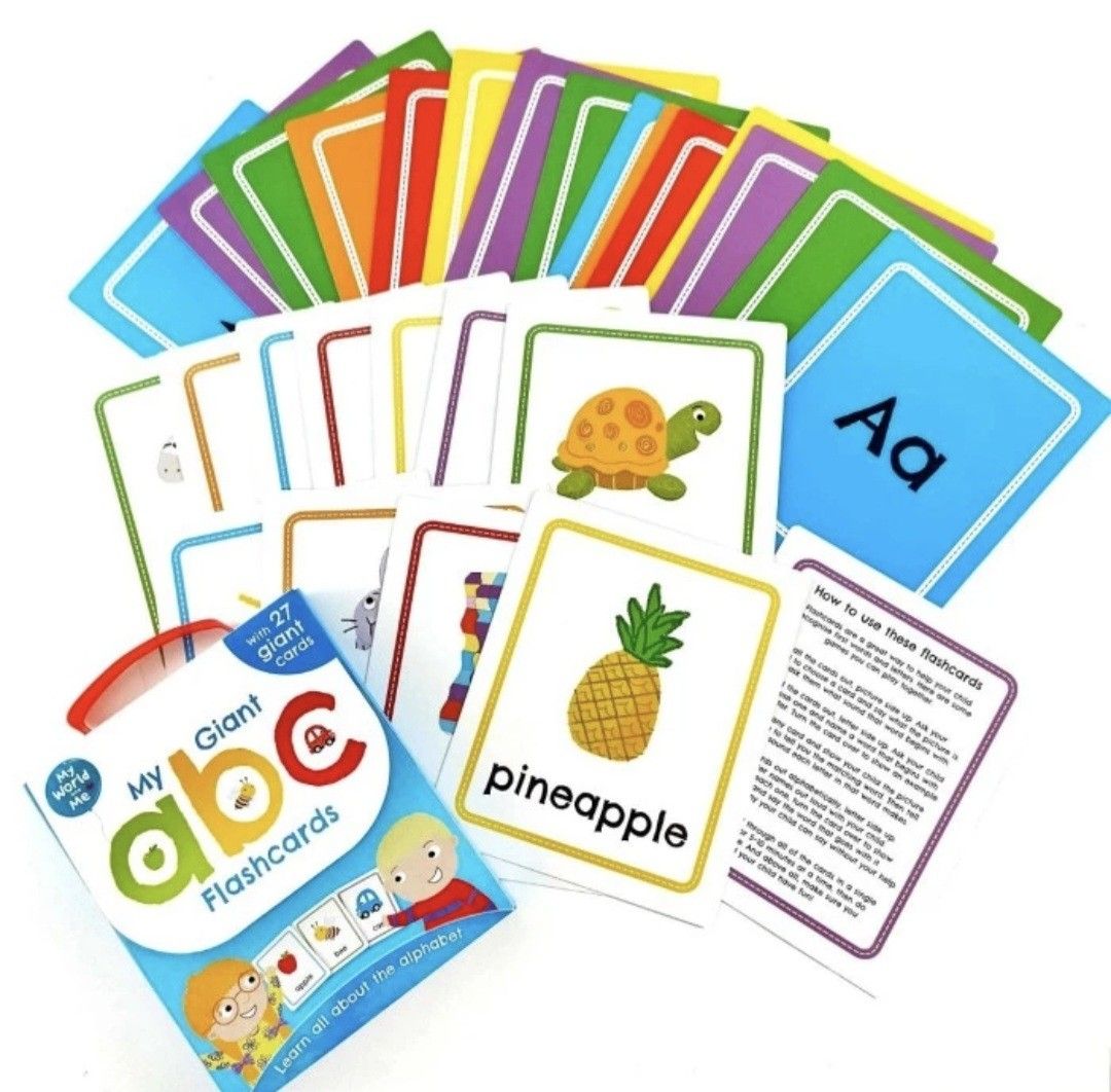 MY GIANT ABC FLASHCARDS 27 Cards 16 x 20 cm, Buku & Alat Tulis, Buku ...