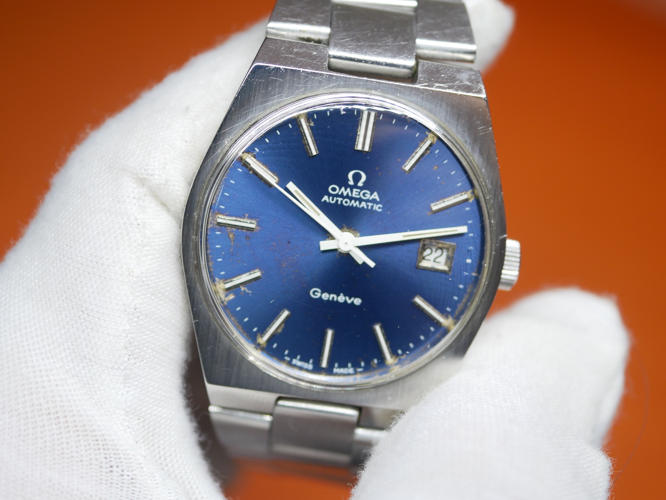 Omega Geneve Blue Dial 35mm Automatic, Luxury, Watches on Carousell