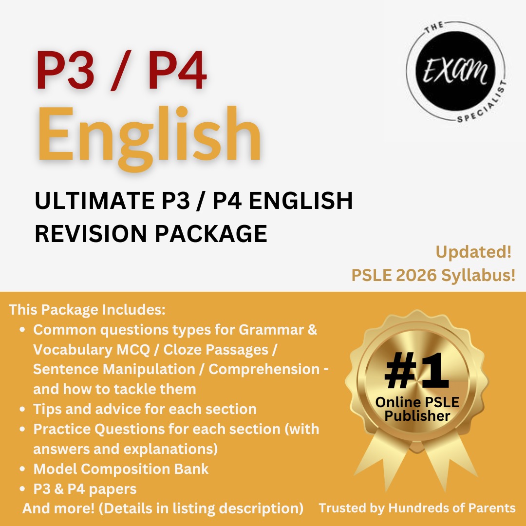 P3 P4 English 2025 Revision Package (P3 English | P4 English | Eng ...