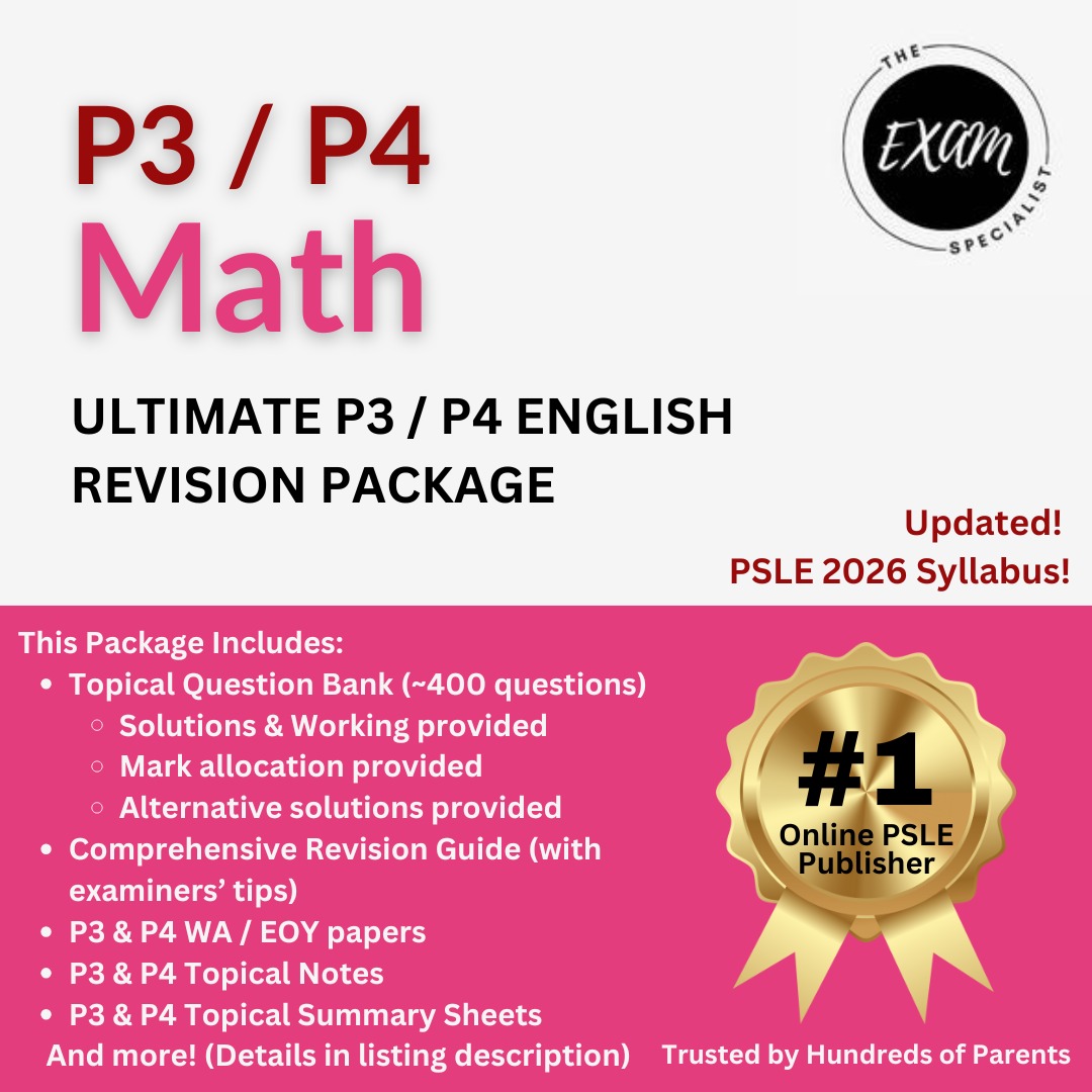 P3 P4 Math 2025 Revision Package (P3 Math | P4 Math | Ma | Mathematics ...
