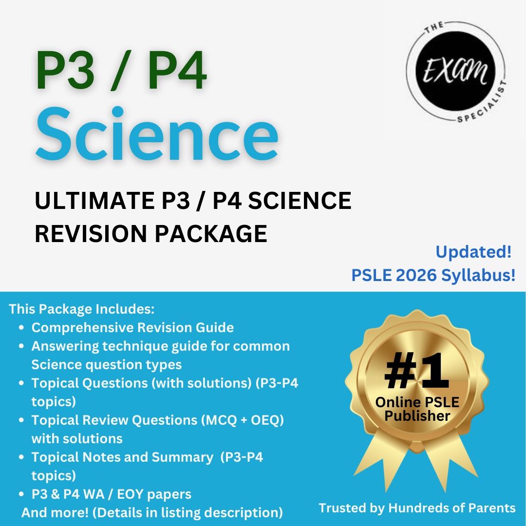 P3 P4 Science 2025 Revision Package (P3 Science | P4 Science | Sci ...