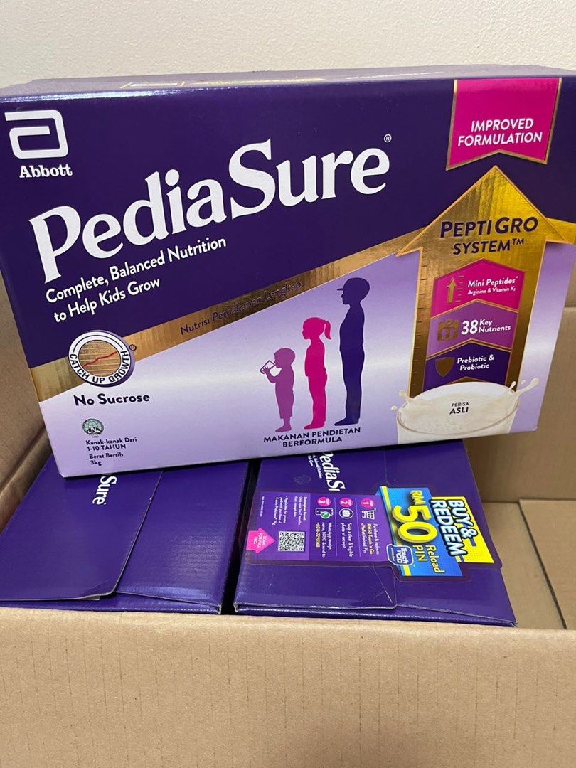 Pediasure milk powder Original flavour, 3boxes, one box content 600gm X ...