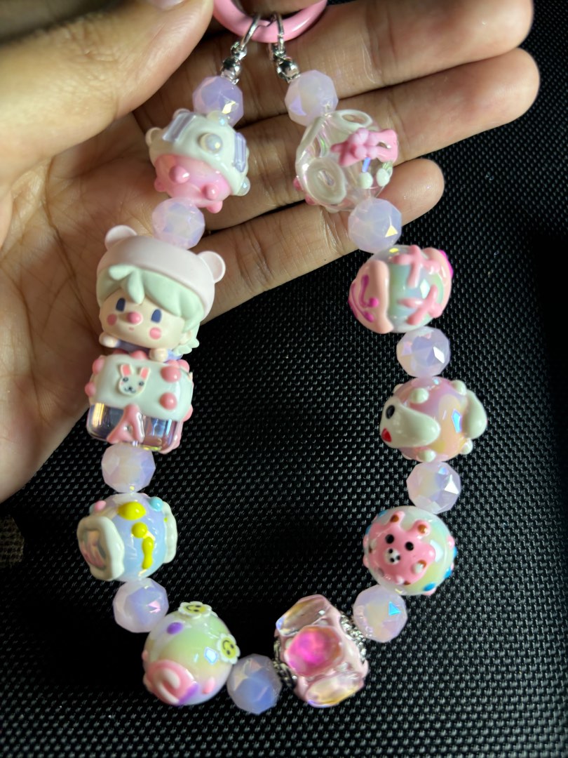 popmart phone charm sanrio painted beads, Women's Fashion, Jewelry ...
