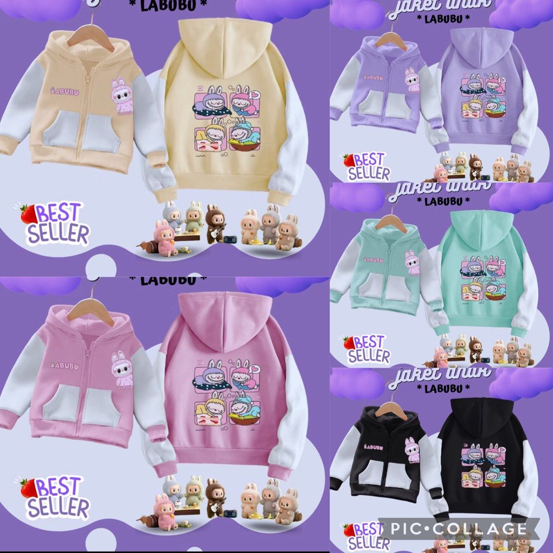 {PREORDER} children labubu jacket, Babies & Kids, Babies & Kids Fashion ...