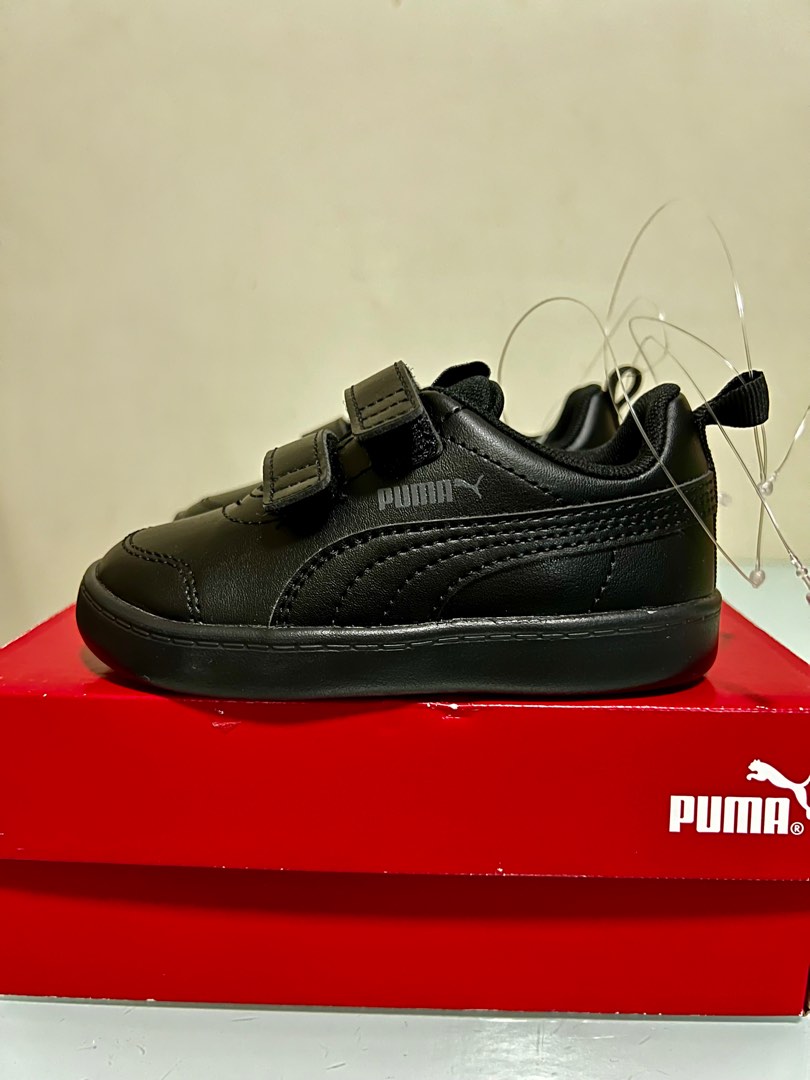 Puma Courtflex V2 Dark Shadow 7C unisex kids, Babies & Kids, Babies ...