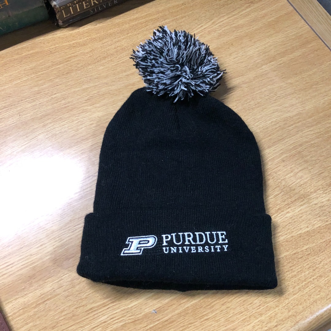 PURDUE UNIVERSITY Knit Beanie Pom Cap in Black, Men's Fashion, Watches ...