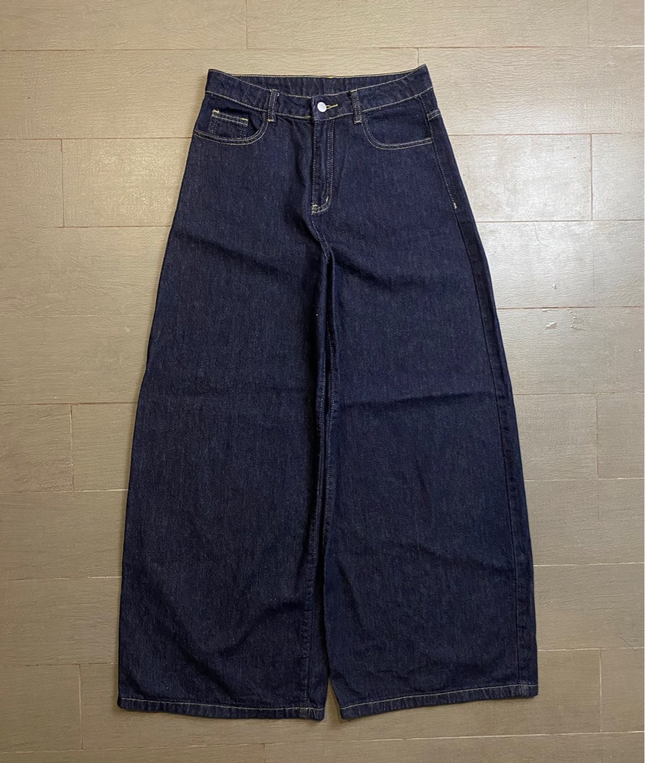 Raw Random Wide Leg Denim Pants, Women's Fashion, Bottoms, Jeans on ...