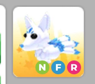 Roblox Adopt Me Neon Fly Ride Glacier Kitsune Adopt Me NFR Glacier ...