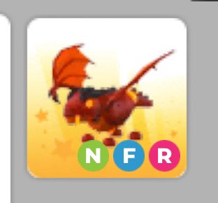 Roblox Adopt Me Neon Fly Ride Lava Dragon Adopt Me NFR Lava Dragon ...