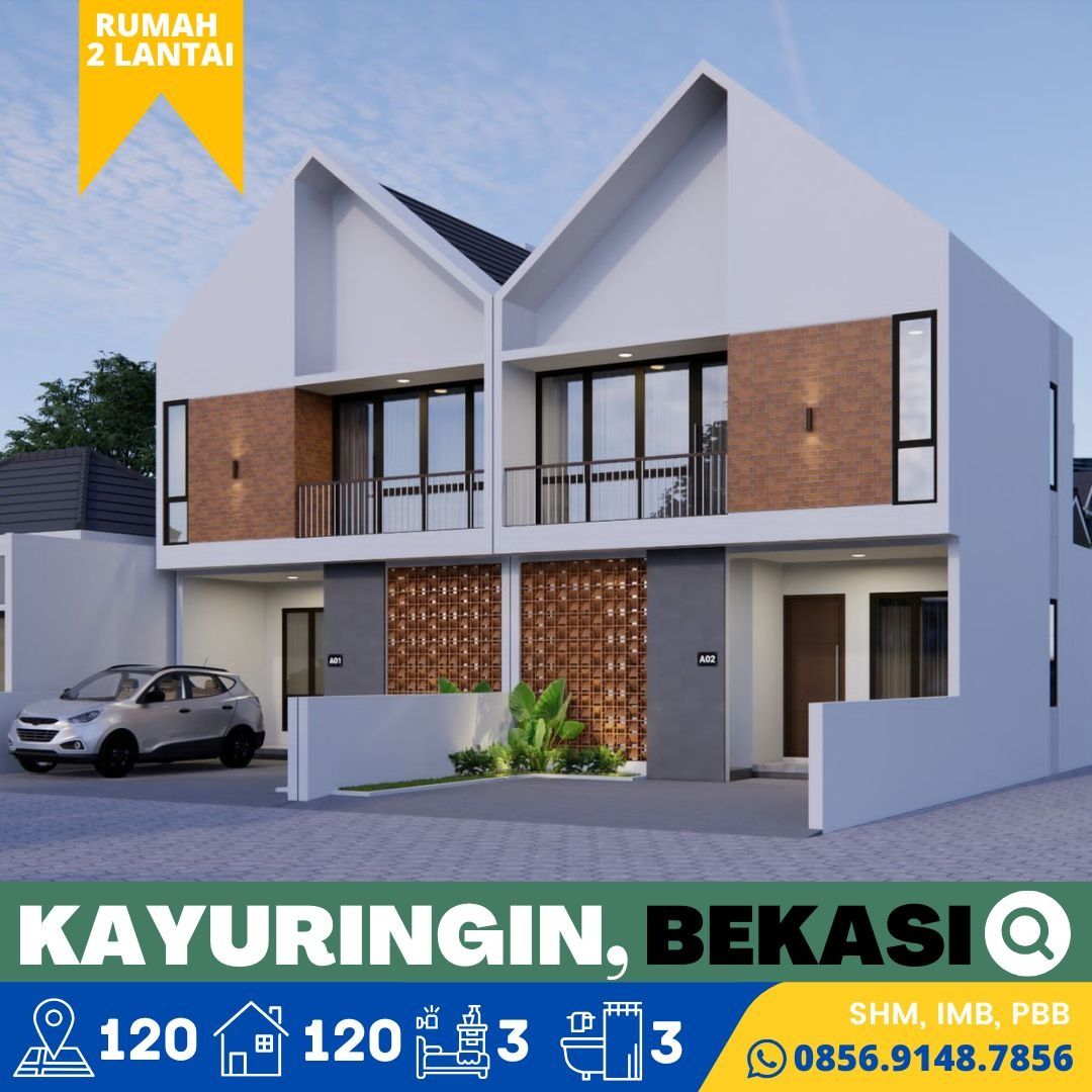 Rumah Baru 2 Lantai di Kayuringin, Bekasi 8 menit Tol Barat, Properti ...