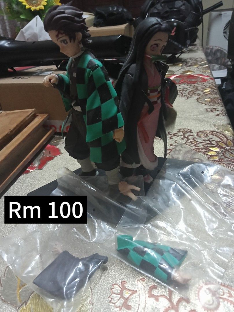 Tanjiro and nezuko supreme SEGA figure for sell(RM100 = 2), Hobbies ...