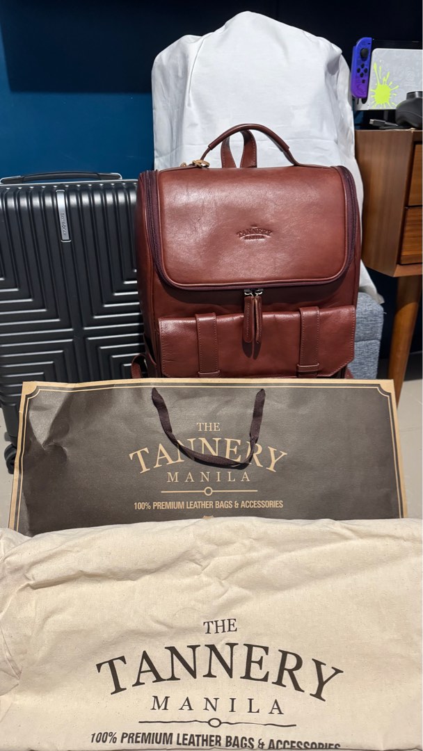 The Tannery Manila Lorenzo Backpack in Reddish Brown, Men's Fashion ...