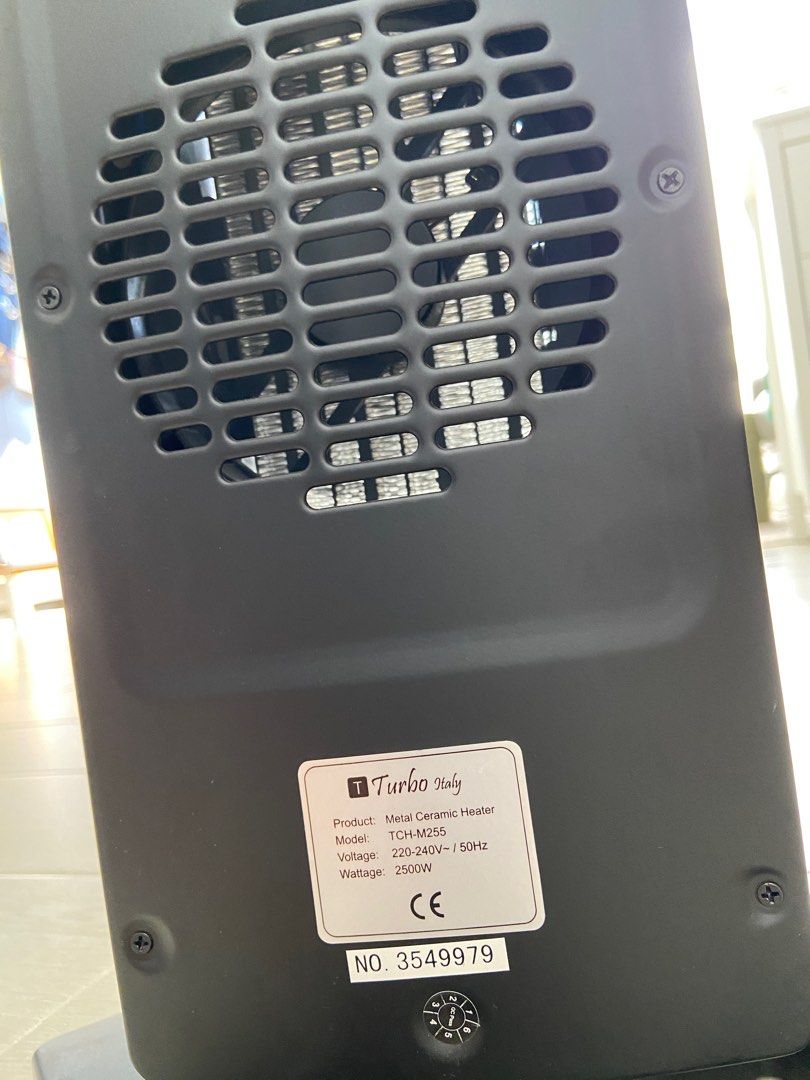 Turbo Italy Ceramic Heater TCH-M255 陶瓷電暖爐, 家庭電器, 冷氣機及暖風機 - Carousell