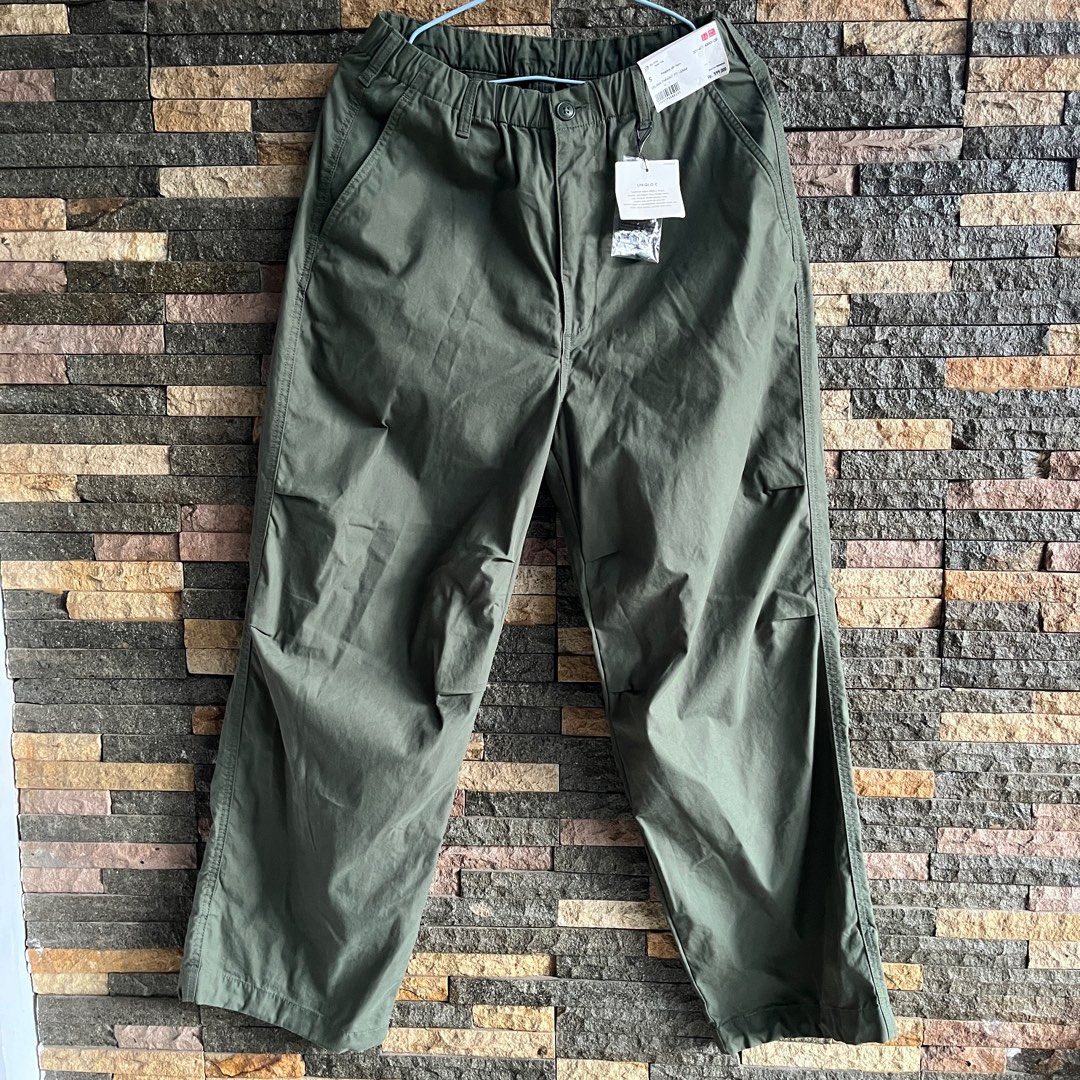 ( Uniqlo : C ) celana cargo Parasut olive (New) Pants, Fesyen Pria ...