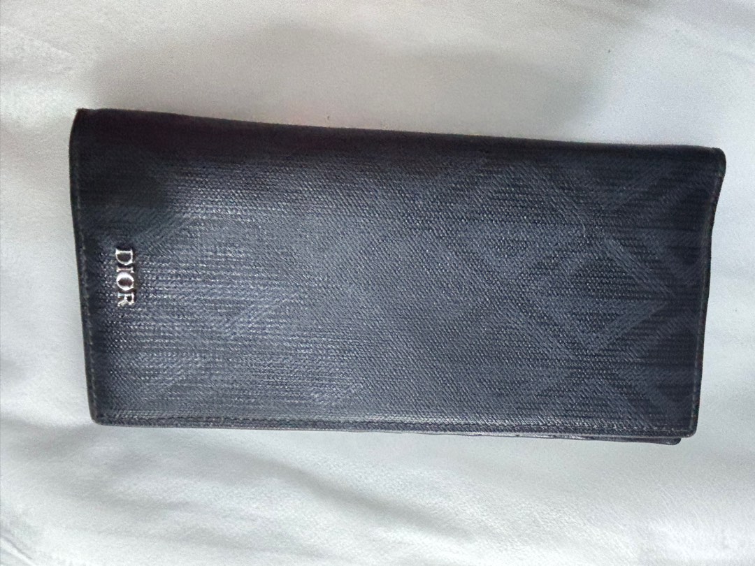 DIOR VERTICAL LONG WALLET BLACK (CD) DIAMOND, Luxury, Bags & Wallets on ...