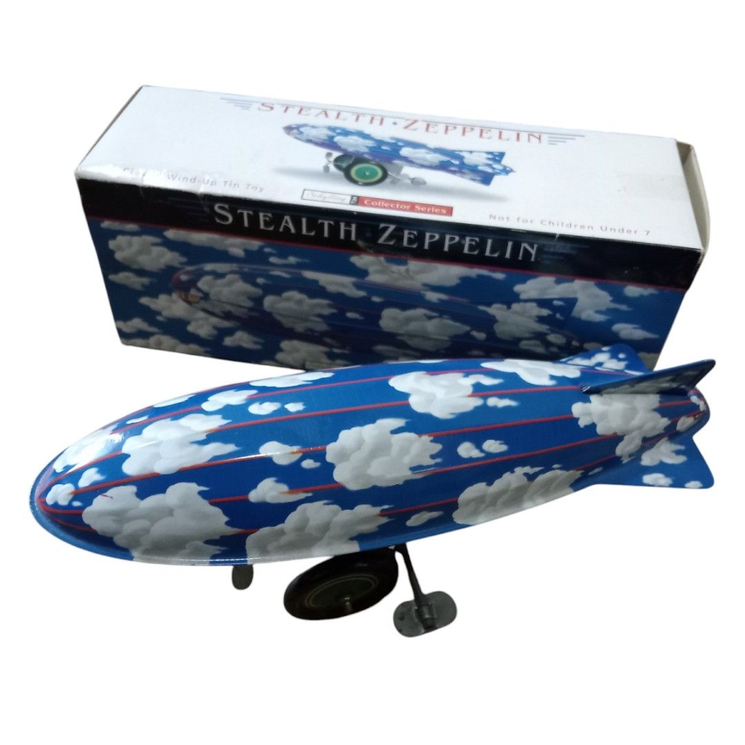 Vintage 90's STEALTH ZEPPELIN classic wind-up tin toys by Schylling brand, Hobbies & Toys, Toys ...