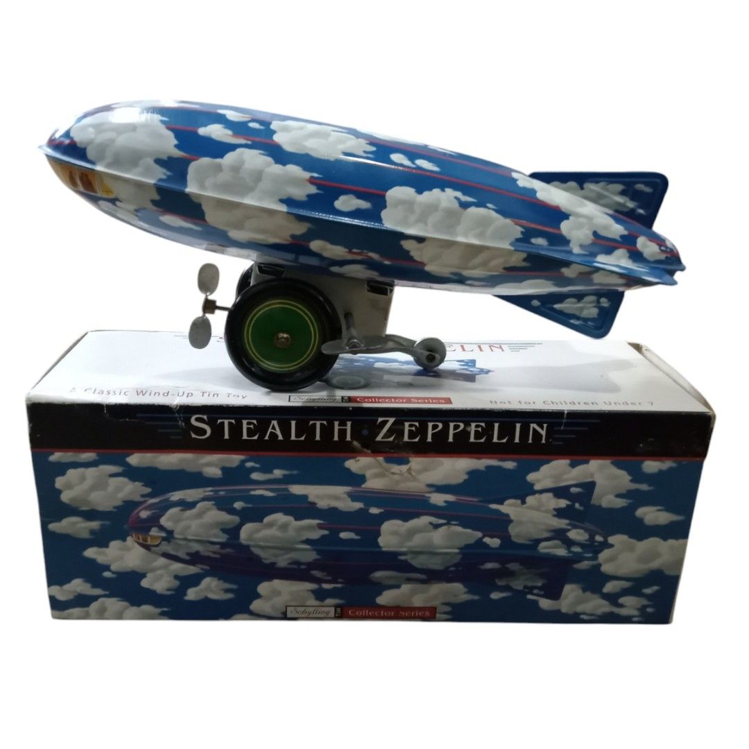 Vintage 90's STEALTH ZEPPELIN classic wind-up tin toys by Schylling brand, Hobbies & Toys, Toys ...
