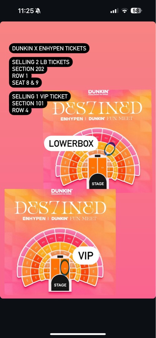 VIP Enhypen Dunkin Fanmeet, Tickets & Vouchers, Event Tickets on Carousell